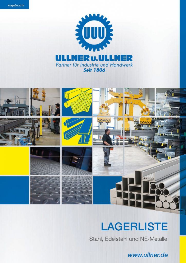 Stahl, Edelstahl und NE-Metalle – Ullner u. Ullner